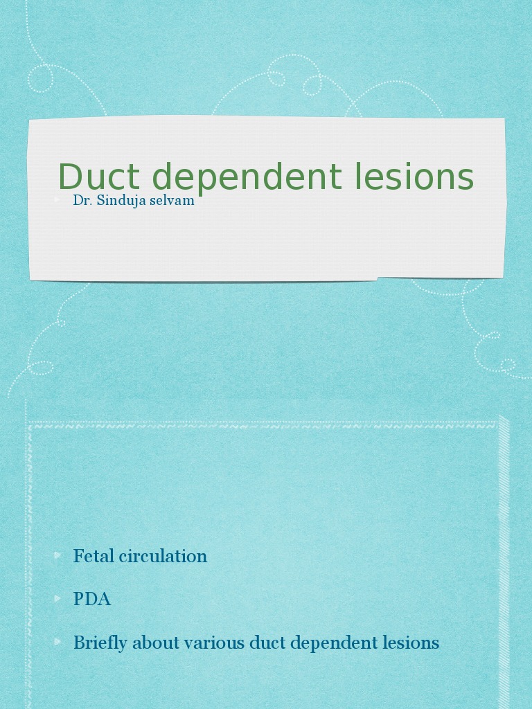 Duct Dependent Lesions - PPSX | PDF | Circulatory System | Aorta
