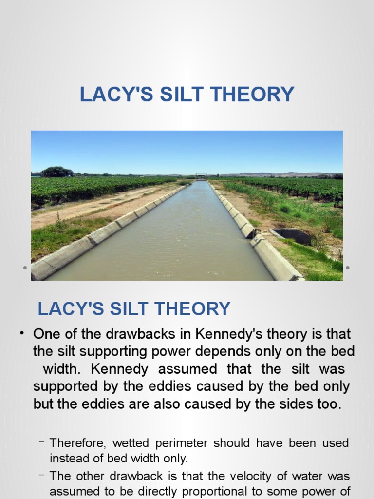 Lacy'S Silt Theory | PDF | River | Dam