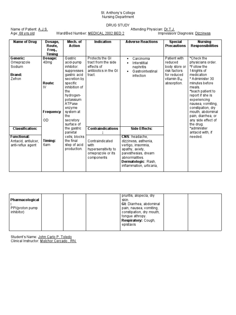 Omeprazole (PROSEC) | PDF | Medical Treatments | Medicine
