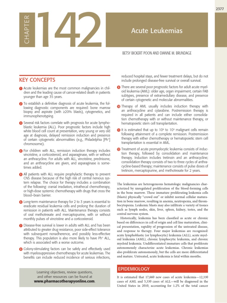 Dipiro 8 Th-Halaman-2410-2446 PDF | PDF | Leukemia | Medical Specialties