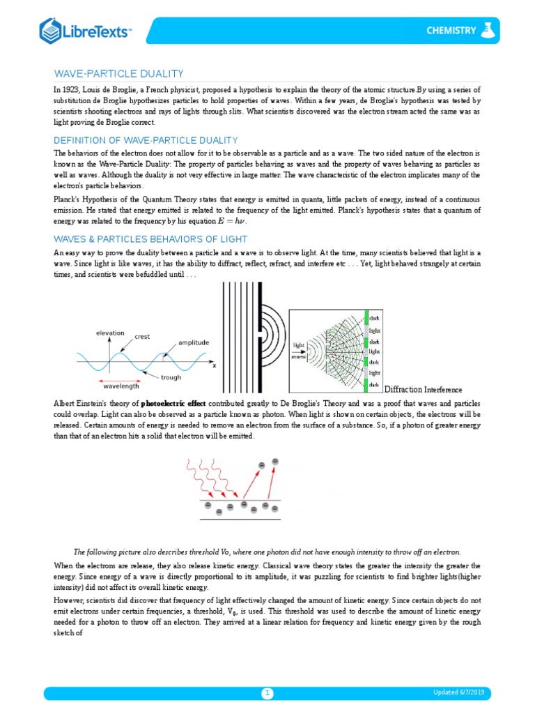 Wave-Particle Duality | PDF | Electron | Photon