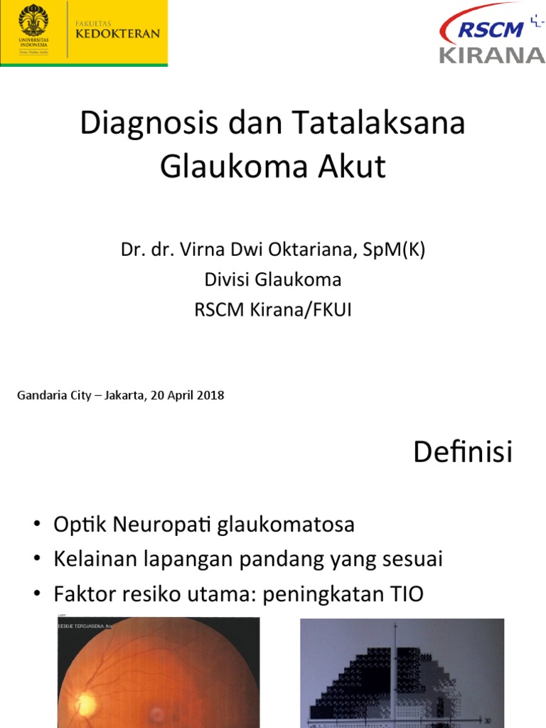 Diagnosis Dan Tata Laksana Glaukoma Akut 2018 | PDF