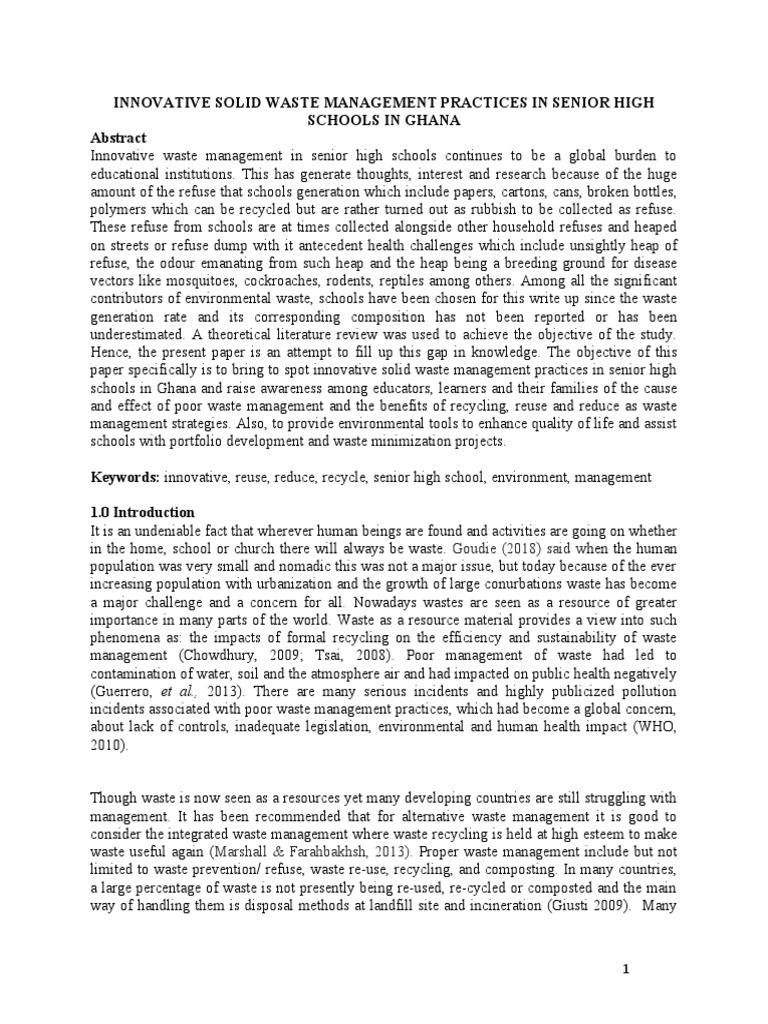School Solid Waste Management | PDF | Compost | Municipal Solid Waste