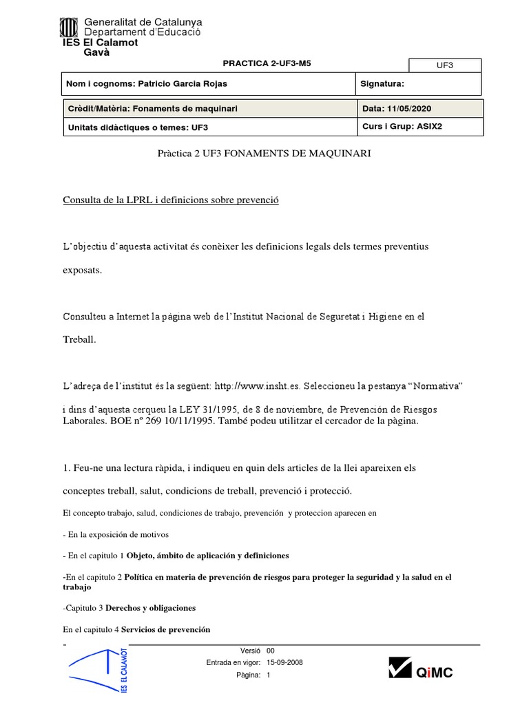 GarciaRojas Patricio 8484 20200511 Exercici Activitat2 UF3 M5 11052020 PDF | PDF