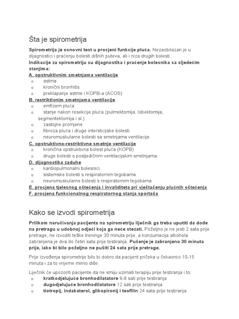 Spirometrija | PDF