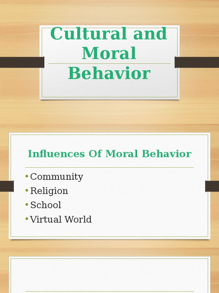 Cultural and Moral Behavior | PDF | Morality | Philosophical Theories