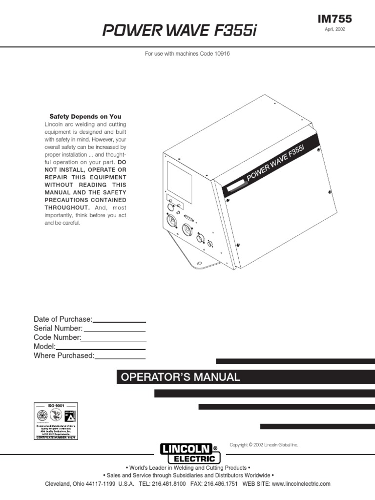 Lincoln Manual | PDF | Welding | Construction
