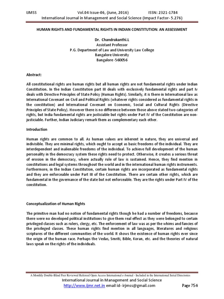 Human Rights and Fundamental Rights in I PDF | PDF | Human Rights | Rights