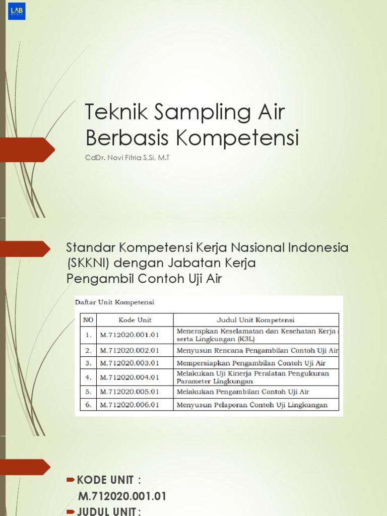 LabMania Teknik Sampling Air Berbasis Kompetensi PDF | PDF
