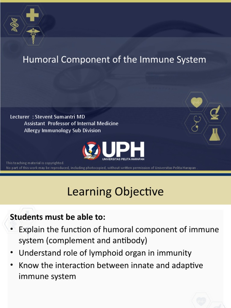 Humoral Component of The Immune System | PDF | Self-Improvement | Wellness