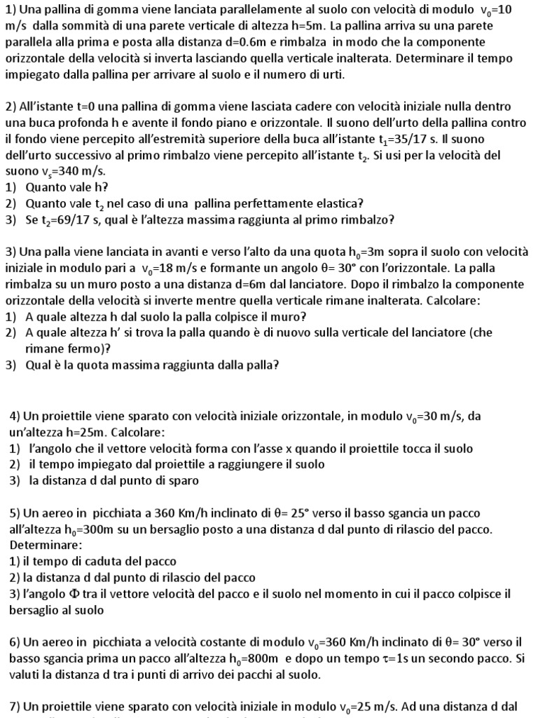 3.cinematica Problemi 1 PDF | PDF