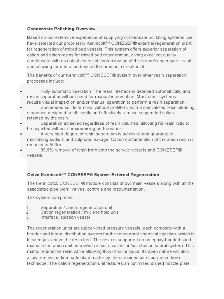 Consep Technology Ovivo | PDF | Ion Exchange | Ion