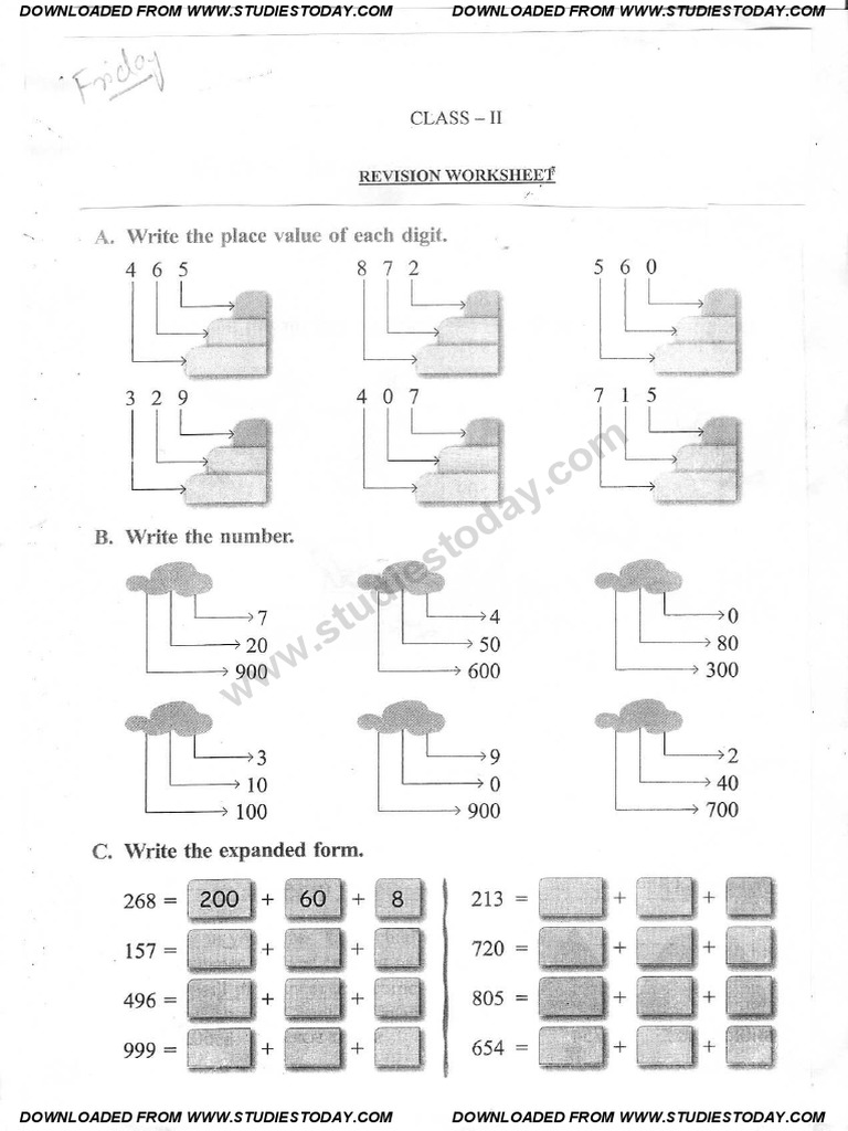 CBSE Class 2 Maths Question Paper Set CCC PDF | PDF