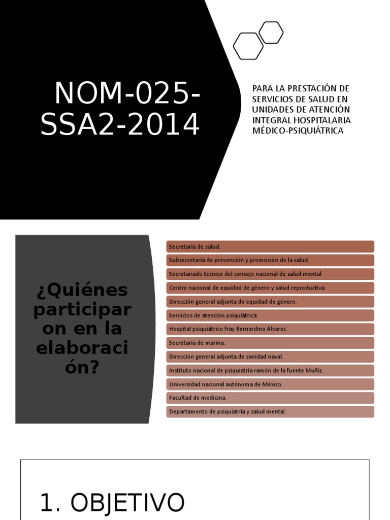 Nom 025 Ssa2 2014 | PDF | Hospital | Psiquiatría