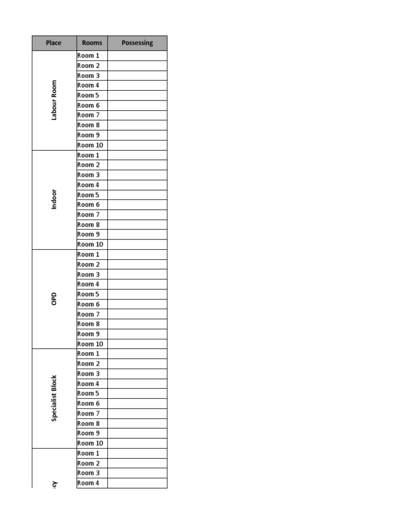 THQ Rooms Detail | PDF