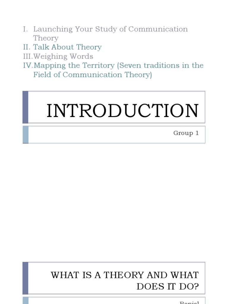 Communication Theory Basics | PDF | Free Will | Science