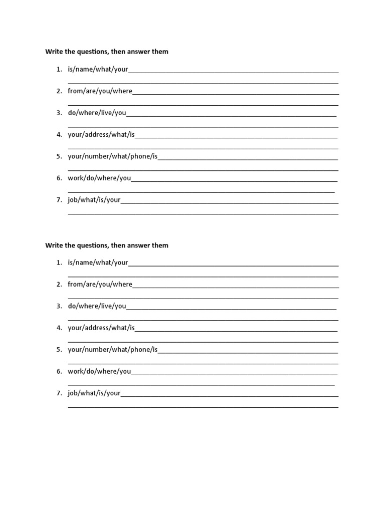 Write The Questions, Then Answer Them | PDF