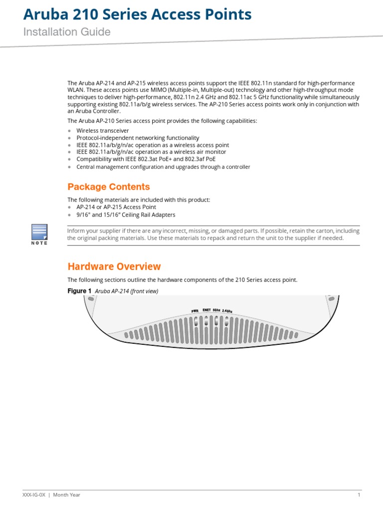 AP-210 Series Installation Guide | PDF | Ieee 802.11 | Electromagnetic ...