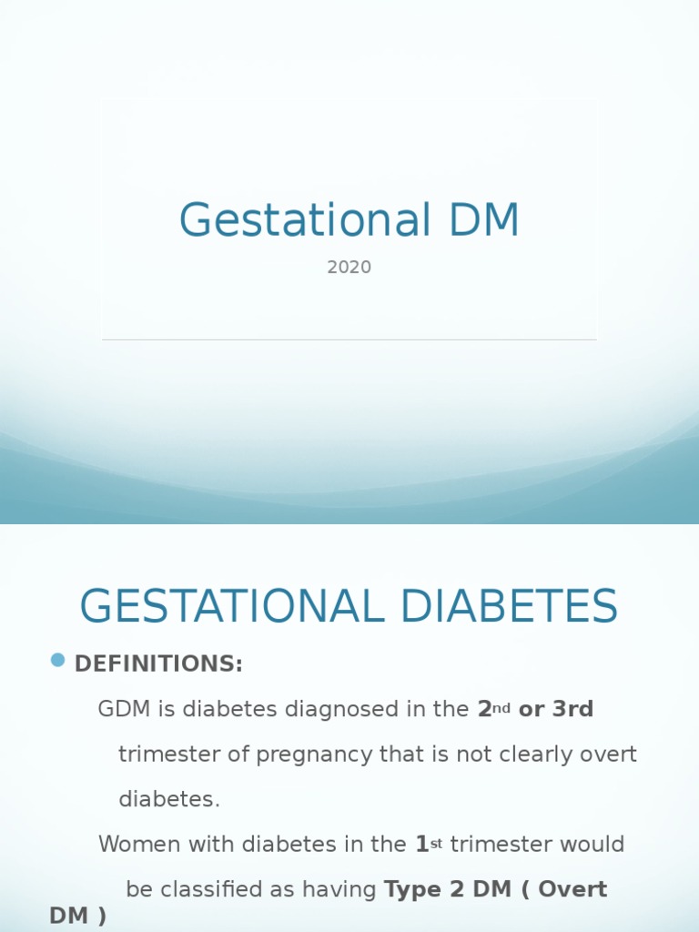 Gestational DM | PDF | Gestational Diabetes | Pregnancy