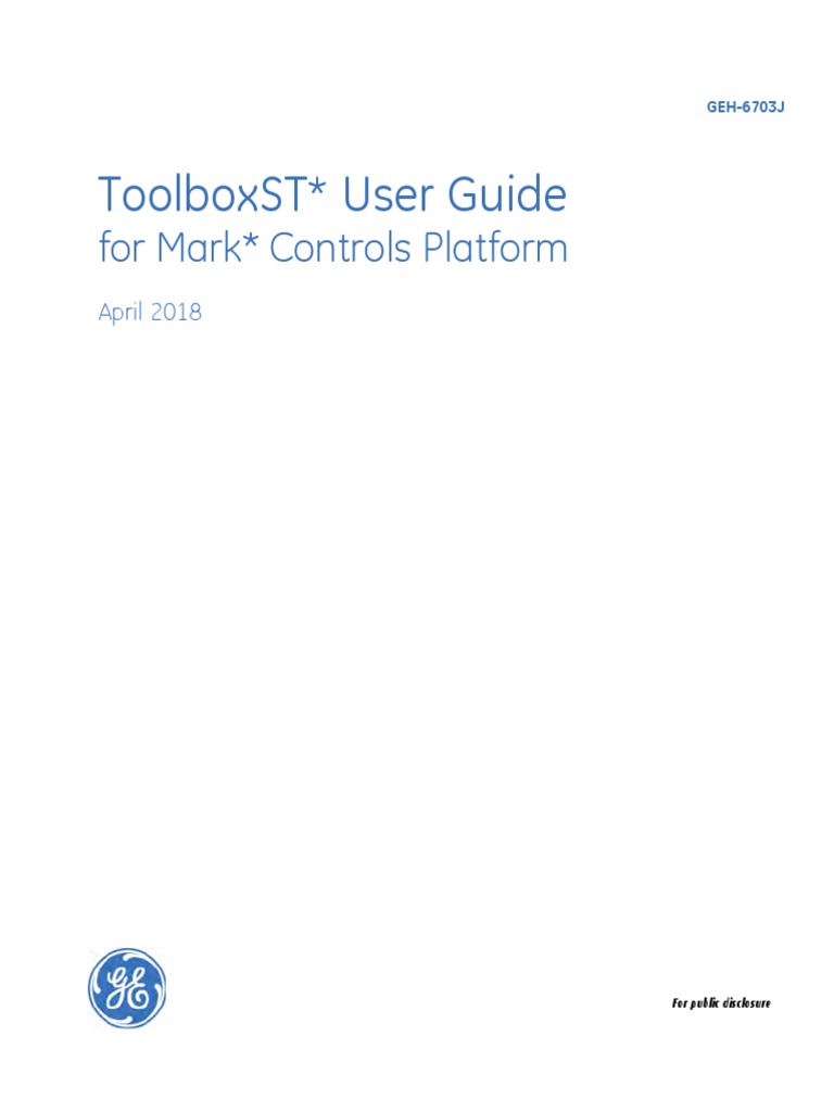 GEH-6703J ToolboxST User Guide For Mark X Controls Platform PDF | PDF ...