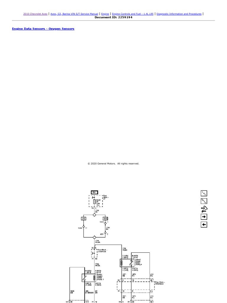 2010 Chevrolet Aveo - Engine Data Sensors - Oxygen Sensors | PDF
