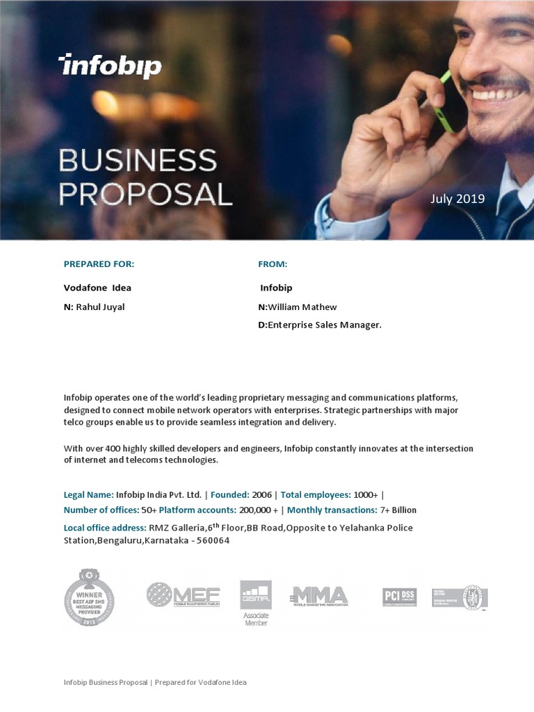 Vodafone Idea SMS Proposal | PDF | Business | Telecommunications