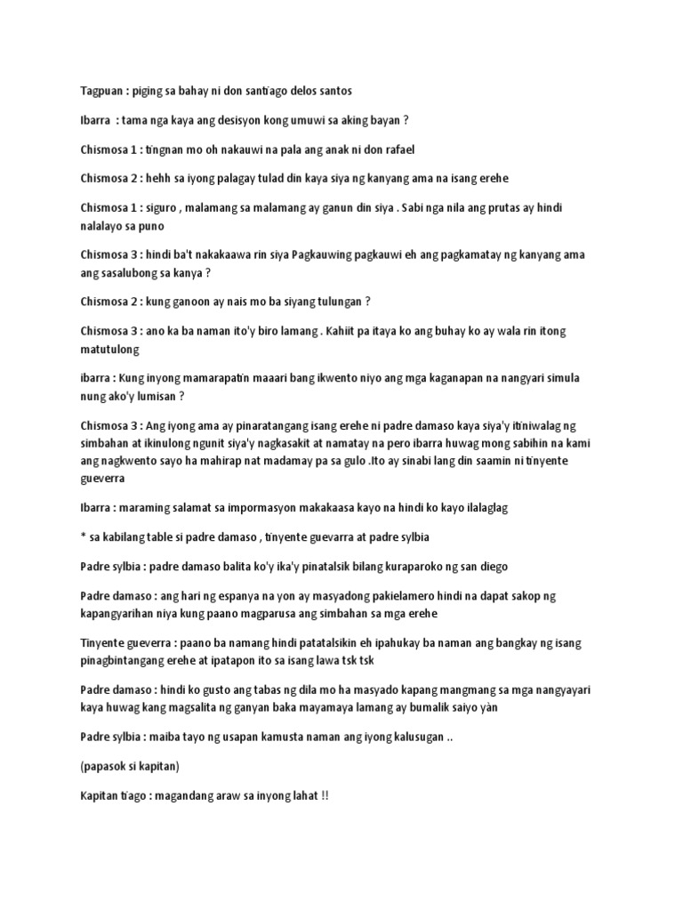 Noli Me Tangere Script Edited | PDF