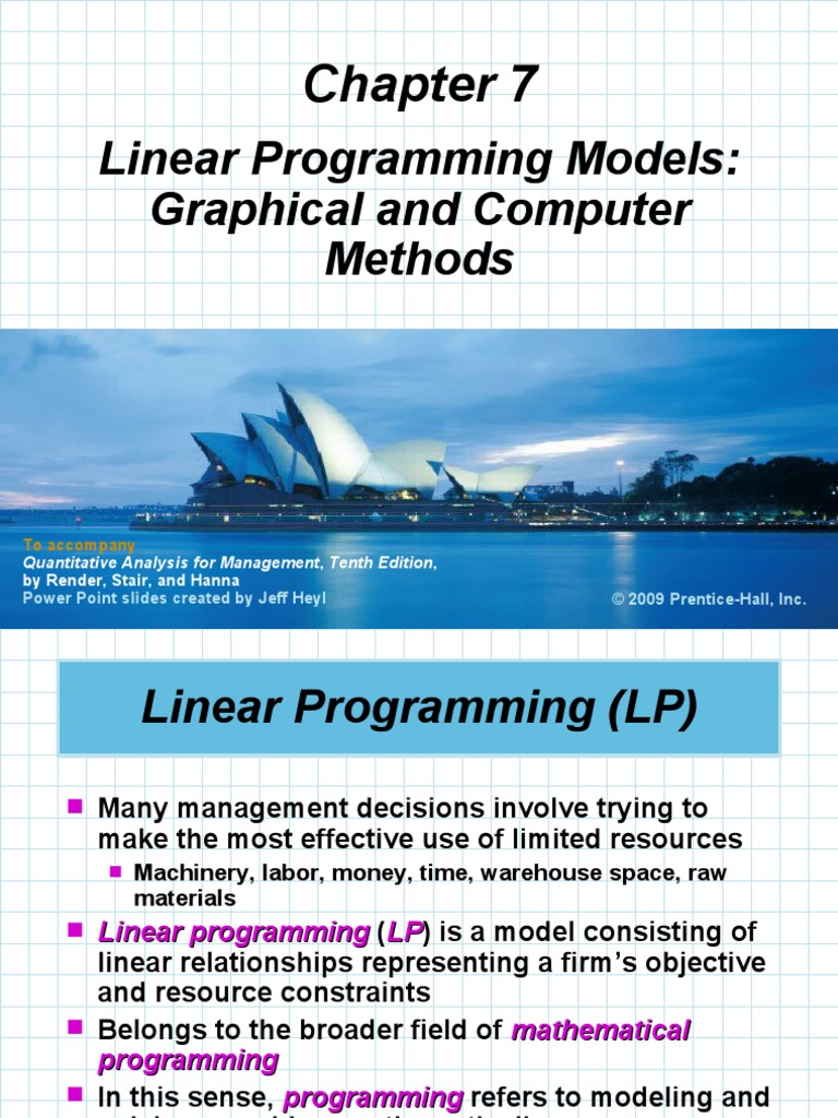 Linear Programming | Download Free PDF | Mathematical Optimization | Linear Programming