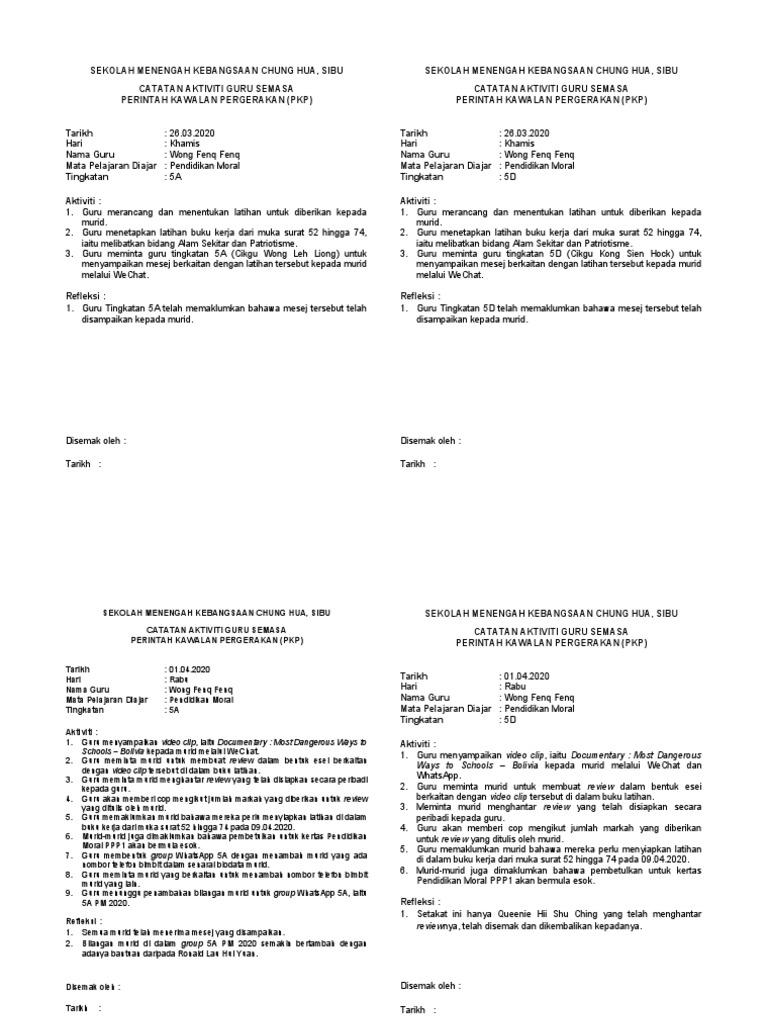 Contoh RPH PKP 2020 | PDF