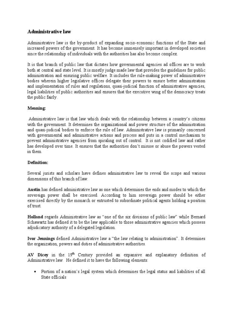 Understanding Administrative Law Basics | PDF | Administrative Law ...