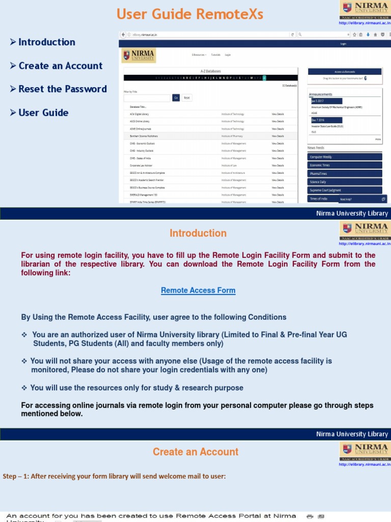 Introduction Create An Account Reset The Password User Guide | PDF ...