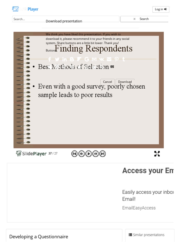 Developing A Questionnaire - PPT Download | PDF | Questionnaire | Survey Methodology