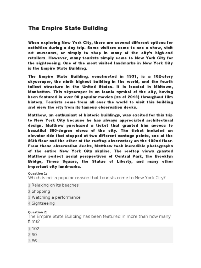 Explore Iconic NYC Landmark Empire State Building | PDF