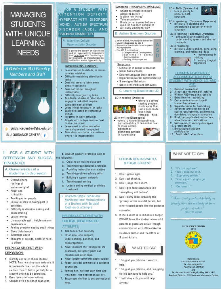 SPN Brochure | PDF | Autism Spectrum | Attention Deficit Hyperactivity ...