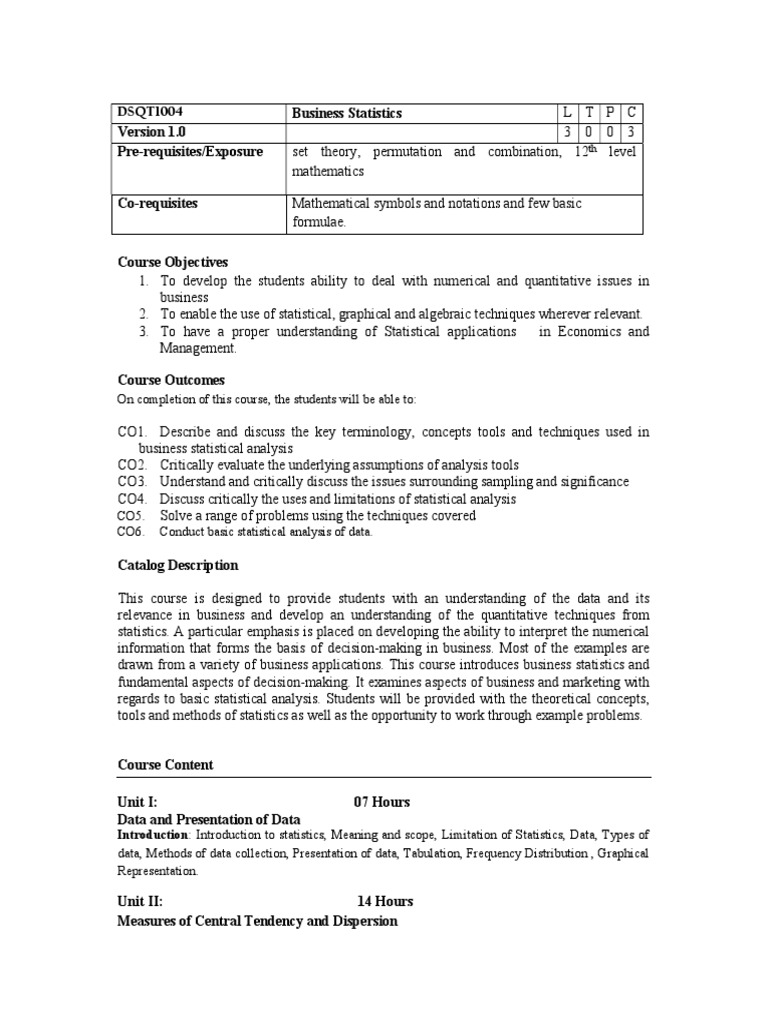 Business Statistics BBA LM 1st Year PDF | PDF | Statistics | Analysis
