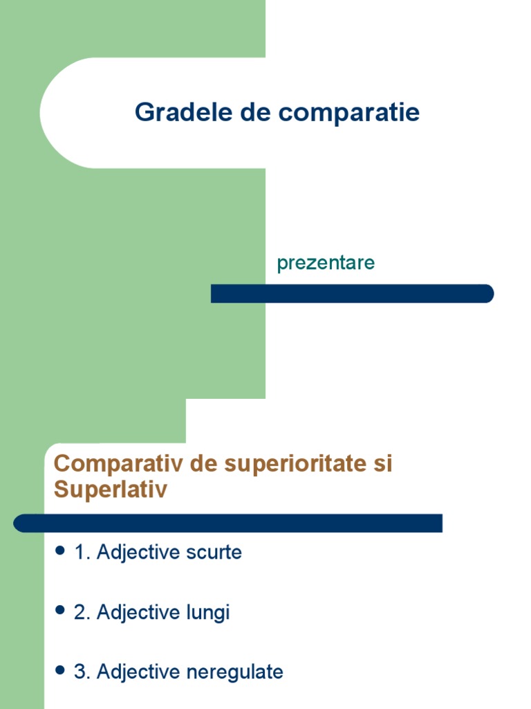 Gradele de Comparatie1 | PDF | Reference | Linguistic Morphology