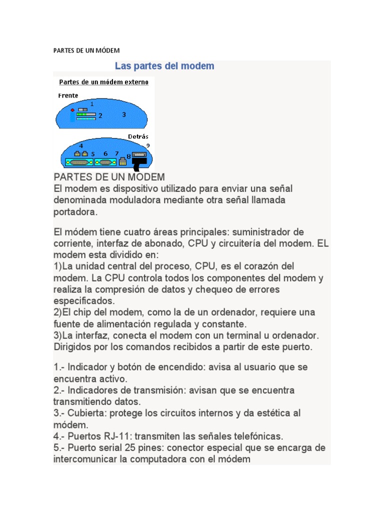 Partes de Un Módem | PDF