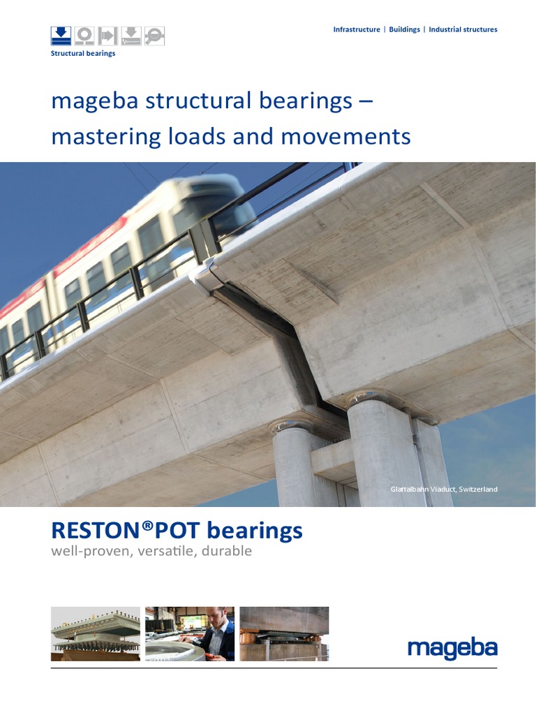 Mageba Structural Bearings - Mastering Loads and Movements | PDF | Bearing (Mechanical) | Anchor