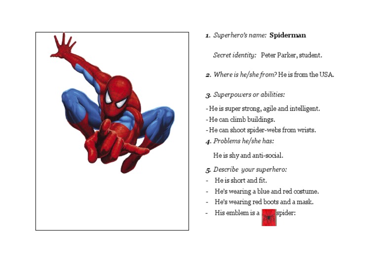 Superheroes Reading Comprehension Exercises - 33701 | PDF
