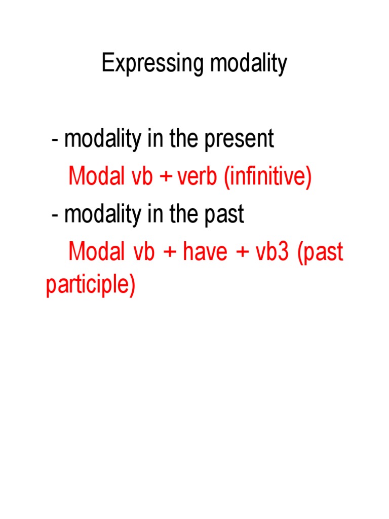 Understanding Modality in English | PDF