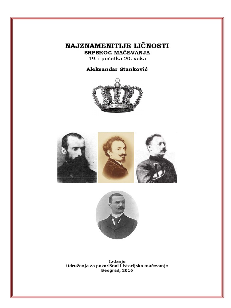 PDF Macevanje, Najznamenitije Licnosti Srpkog Macevanja 19. I Pocetka ...
