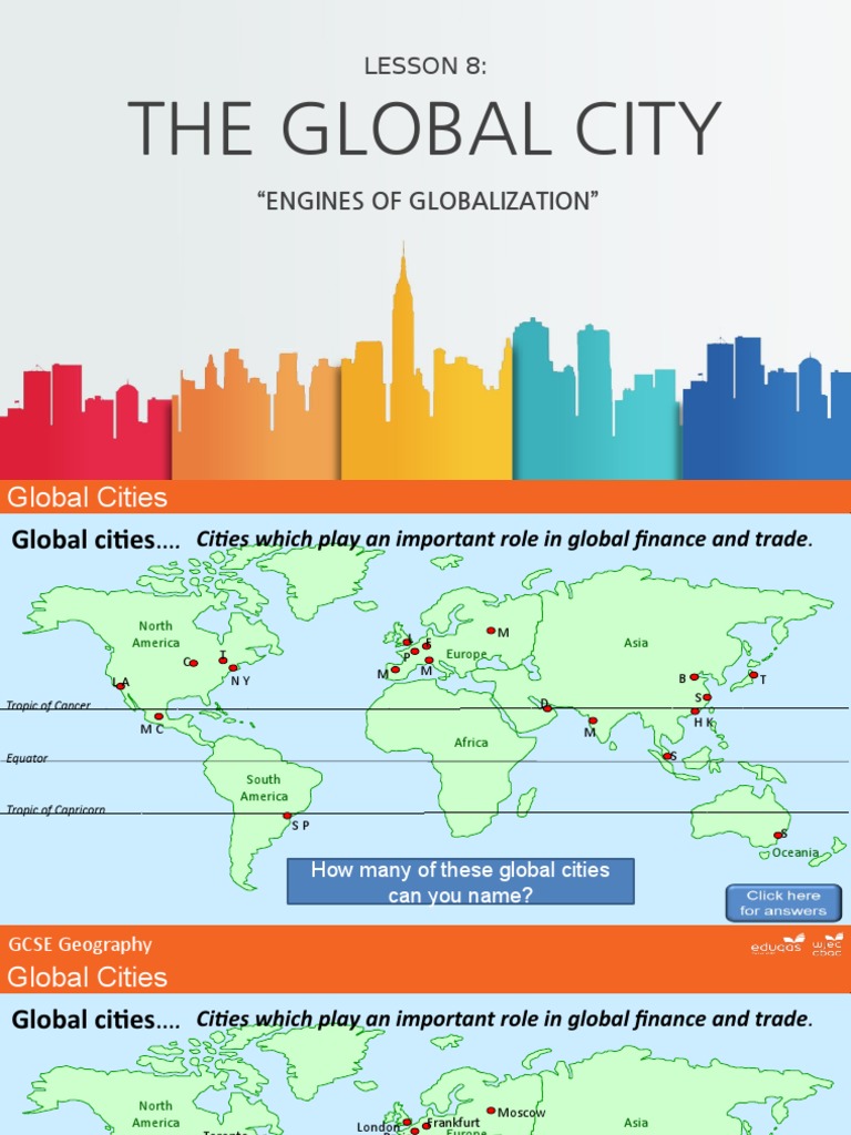 The Global City: Lesson 8 | PDF | China | World Politics