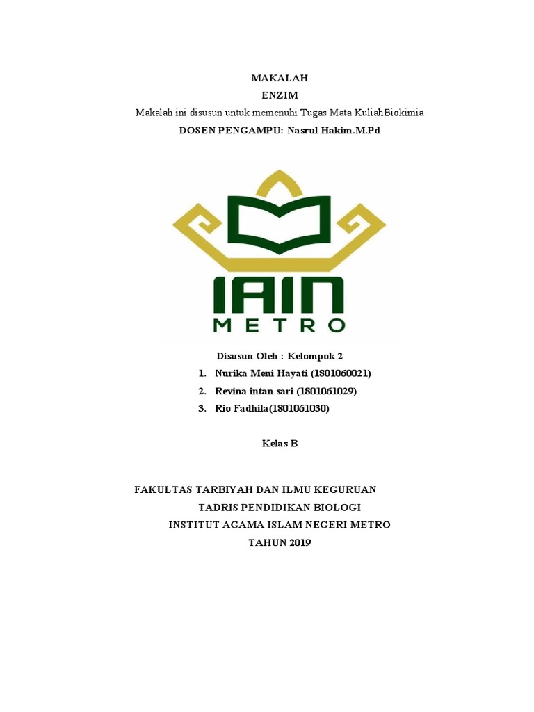 Makalah Enzim | PDF