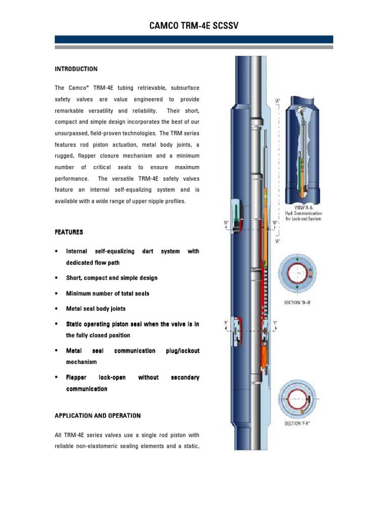 Camco TRM Camco TRM Camco TRM Camco TRM - 4E SCSSV 4E SCSSV 4E SCSSV 4E ...
