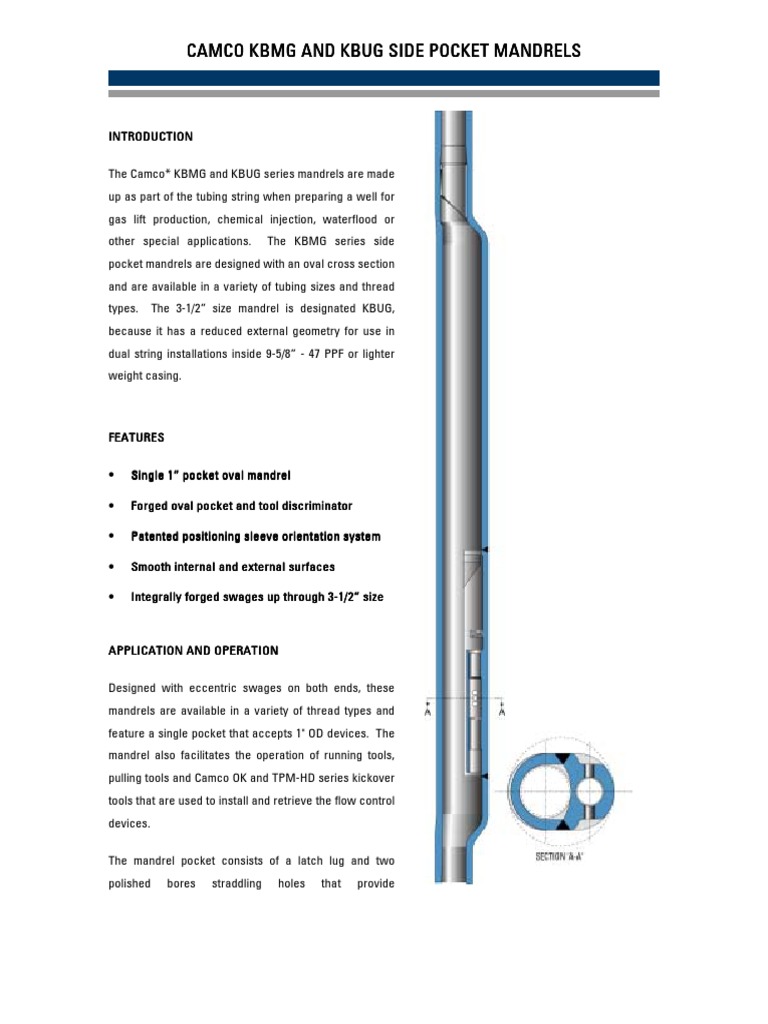 KBMG Mandrel | PDF | Casing (Borehole) | Valve