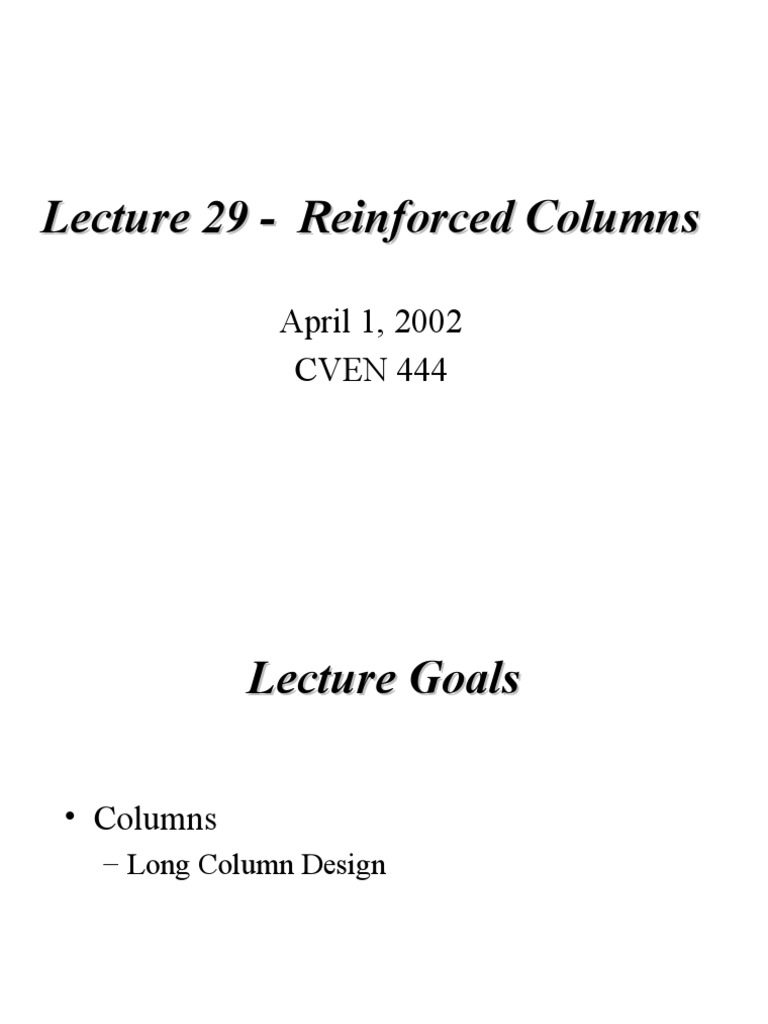 Long Column | PDF | Beam (Structure) | Column