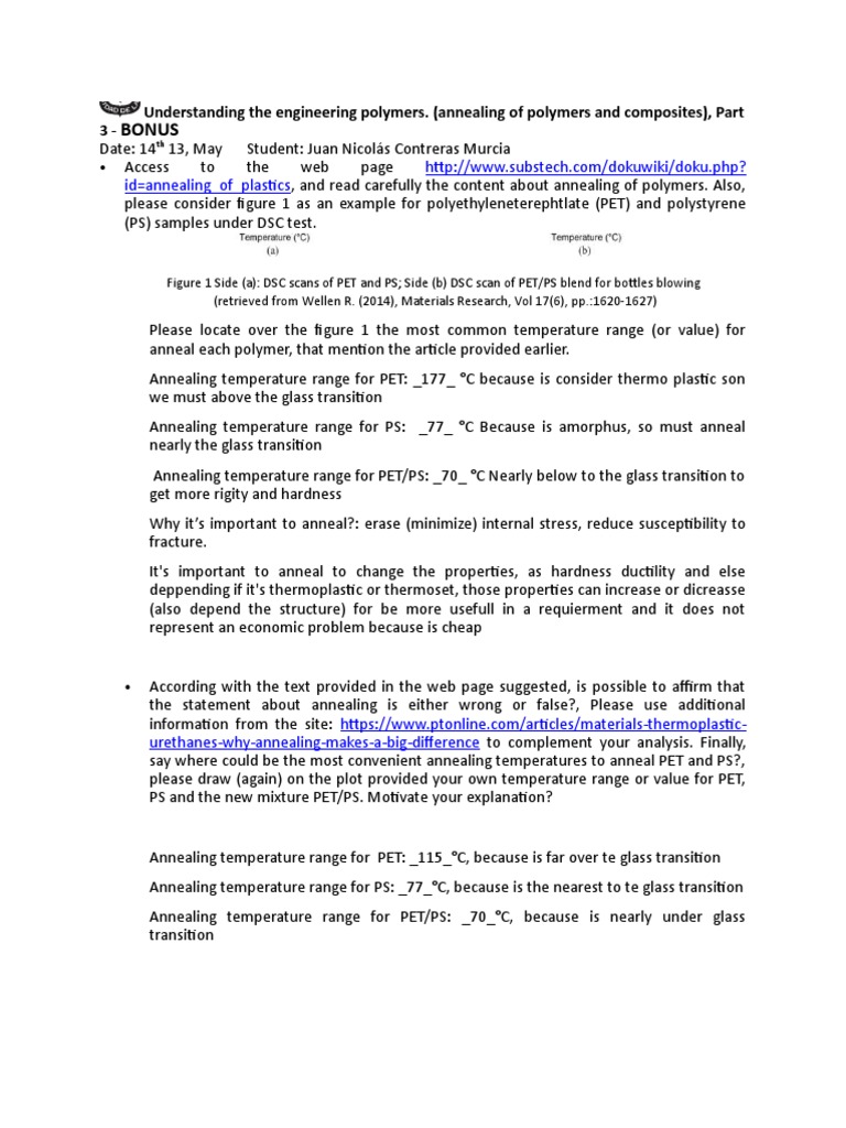 Annealing of Polymers, Alloys, Composites), Part 3, 2020-1 | PDF ...