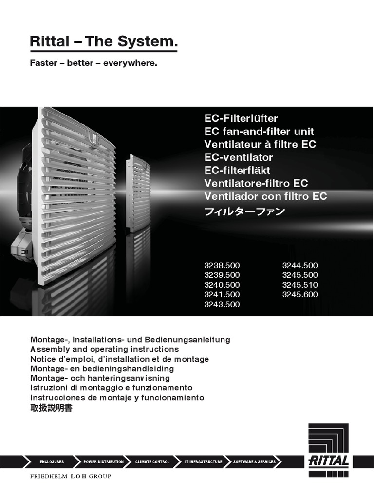 Rittal EC Fan-Filter Unit Guide | PDF | Fuse (Electrical ...
