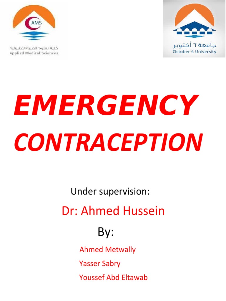 Emergency Contraception | PDF | Birth Control | Sexually Transmitted ...
