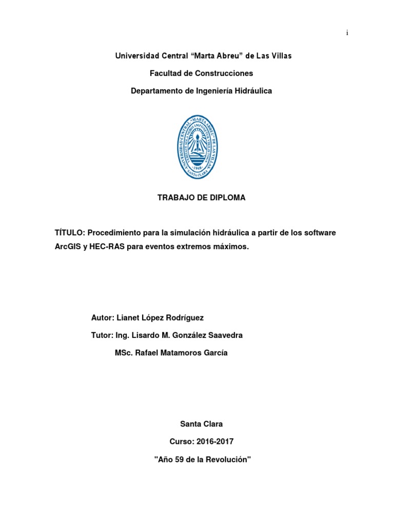 Tesis Lianet López Rodríguez | PDF | Precipitación | Inundar